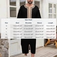 Black Crewneck for Man Fall Summer Long Sleeve Embroidered Print Muslim ...