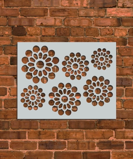 Round Flowers Stencil - Walmart.com
