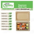 EcoQuality Compostable Sushi Trays X-Large - Natural Sugarcane Bagasse ...