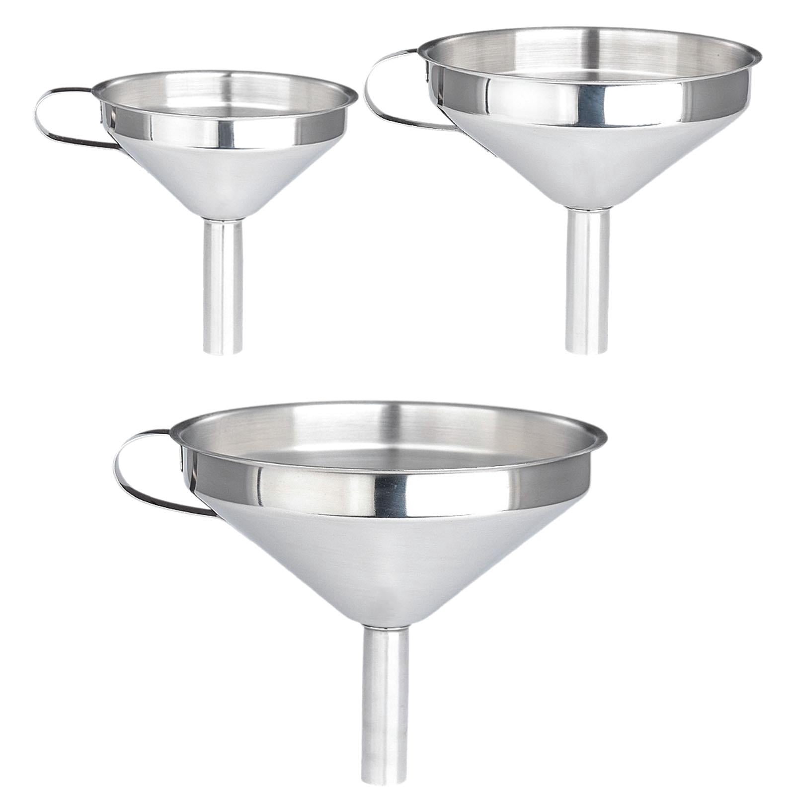Juego de embudos de cocina, embudo de alimentos con colador, botellas ...