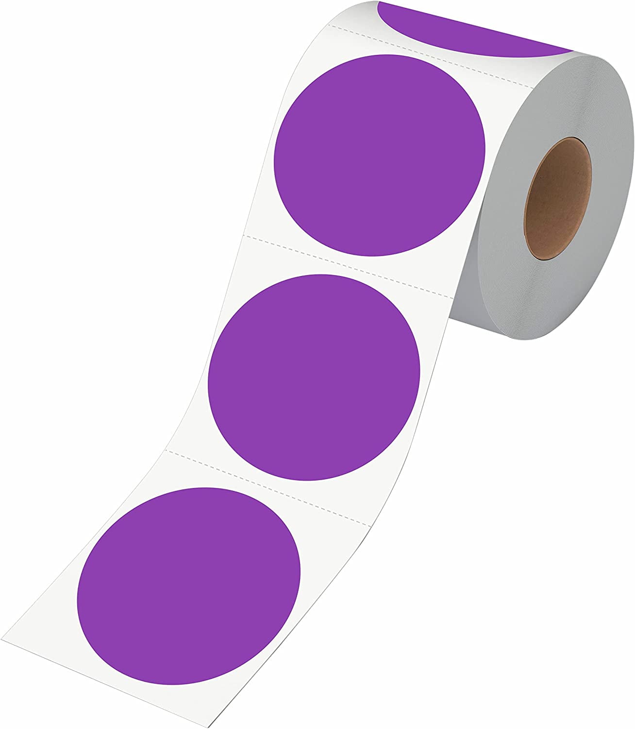 500 PCS Round Purple Color Coding Circle Dots Inventory Stickers Labels ...