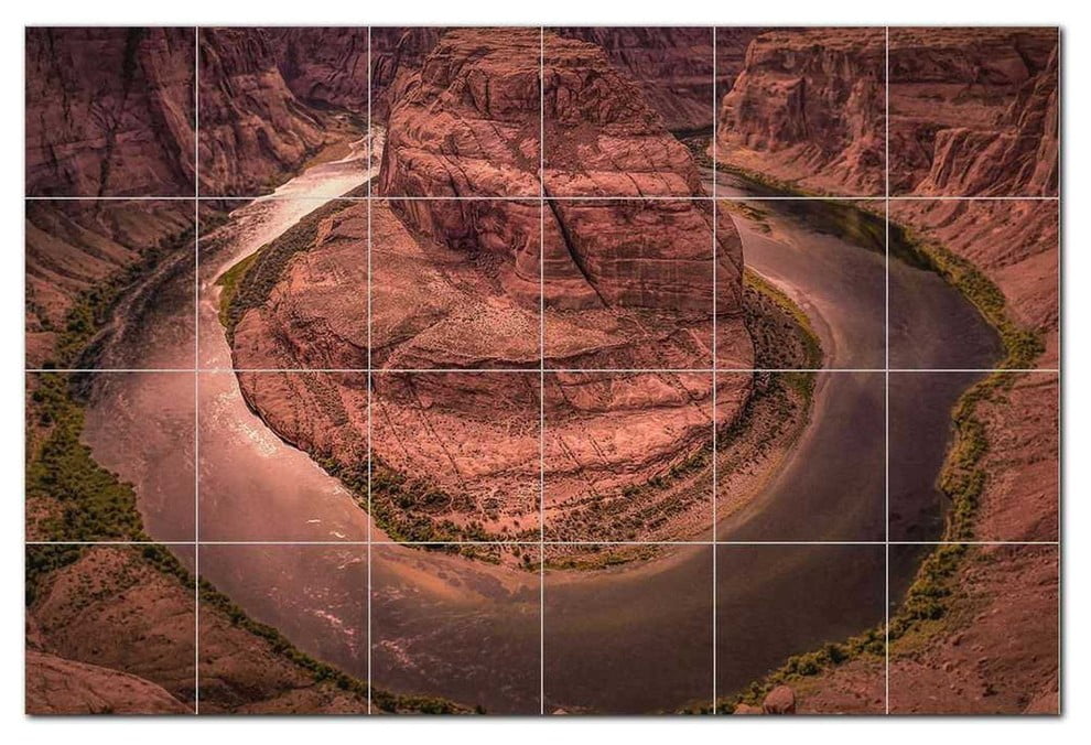 River Ceramic Tile Mural Kitchen Backsplash Bathroom Shower, 401454-S64 ...