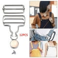 12 Sets Metal Buckles Dungaree Buckles with Rectangle Slider Fasteners ...