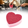 Heart Shaped Non-Scratch Scrub Sponge, Dual-Sided Cleaning Kitchen ...