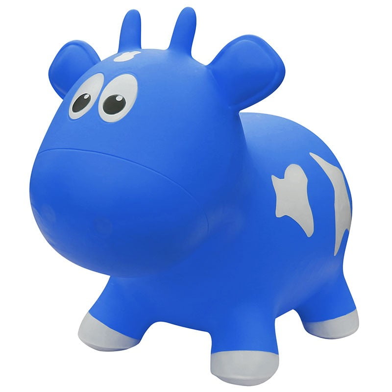 Click here for Farm Hoppers Jumping Cow - Blue - Bouncer prices