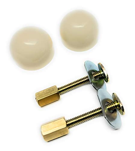 GrandEZ-Toilet Bolt Cap set (Almond)- Toilet bolt caps, brass covered ...