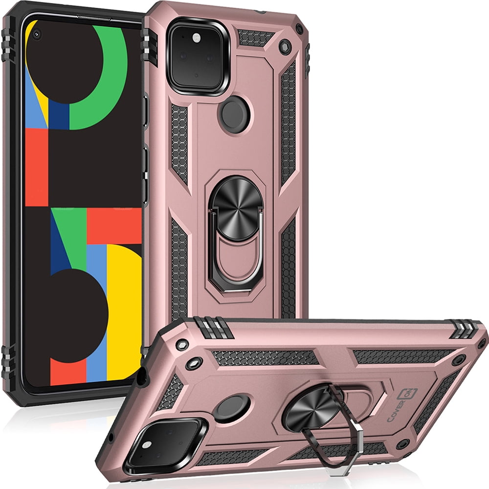 CoverON Google Pixel 4a 5G Ring Case, Kickstand Rugged Phone Cover ...