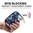 Leather Zipper Card Bag 4.7x3.1x0.8Inch Women's Card Bag Coin Purse ...