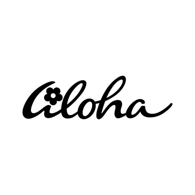 Aloha Sticker Decal Die Cut - Self Adhesive Vinyl - Weatherproof - Made ...