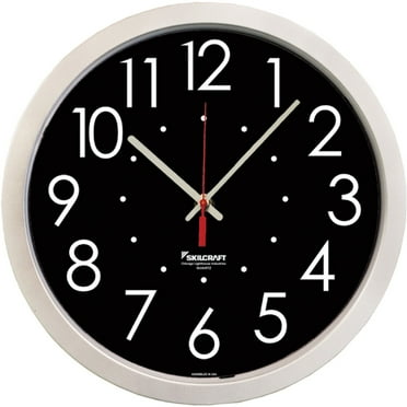 SKILCRAFT High Contrast Quartz Wall Clock - Walmart.com