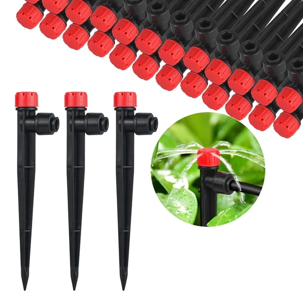 shiyou-Drip Irrigation Emitters Fan Shape with Stake for 1/4 inch ...