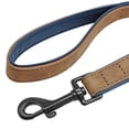 Pet Artist 4ft Heavy Duty Leather Dog Leash Pet Walking Leashes with ...