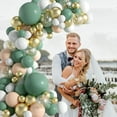 117pcs Balloon Garland Arch Kit - White, Green, Gold for Birthdays ...