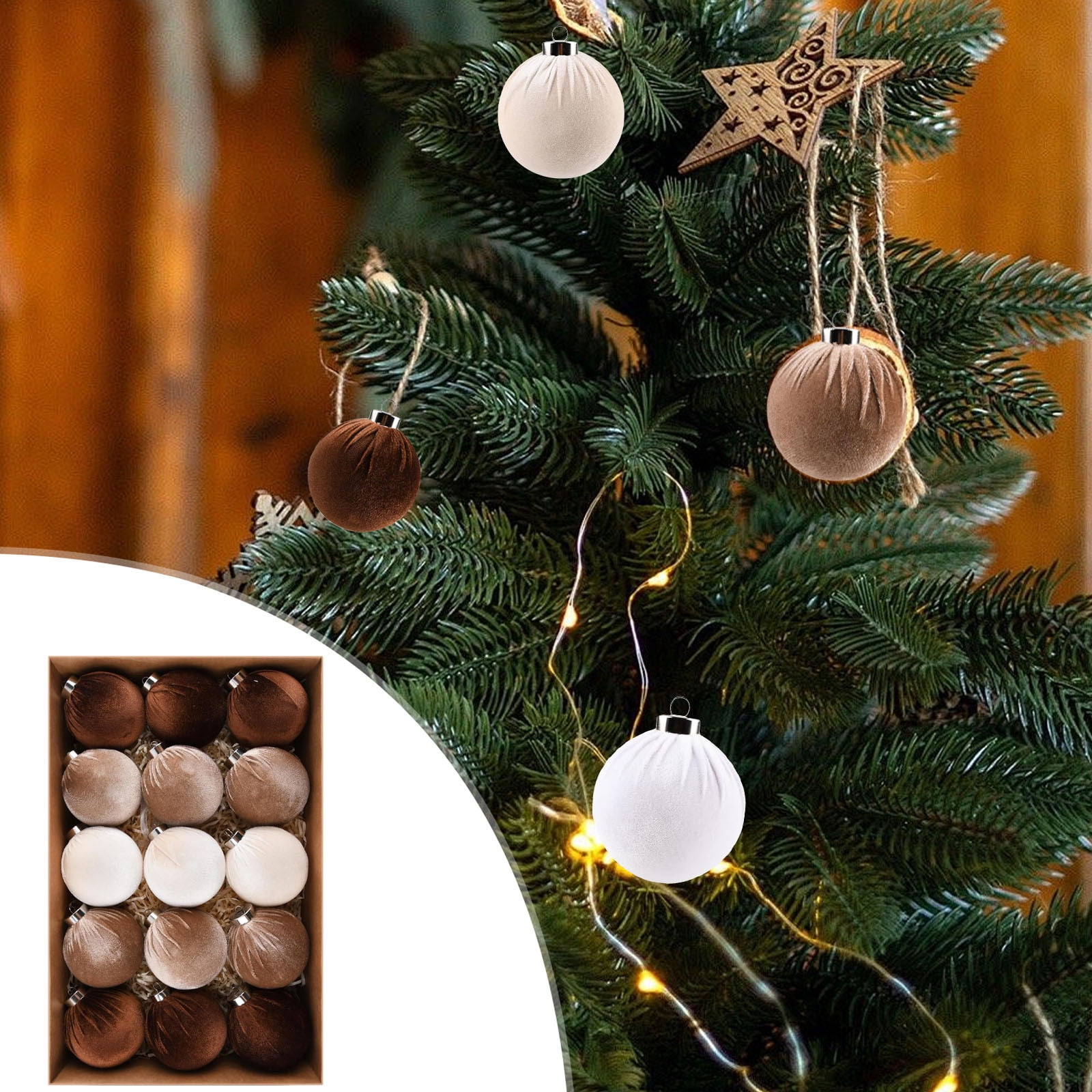 Click here for Leutsin Christmas Large Velvet Balls Ornaments Set... prices