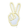 BrightSide Peace Hand 14" Neon LED Decorative Wall Sign, USB-Powered ...