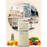 Krib Bling 3.5 Cu.ft Mini Fridge with Freezer, Retro Design, Adjustable ...