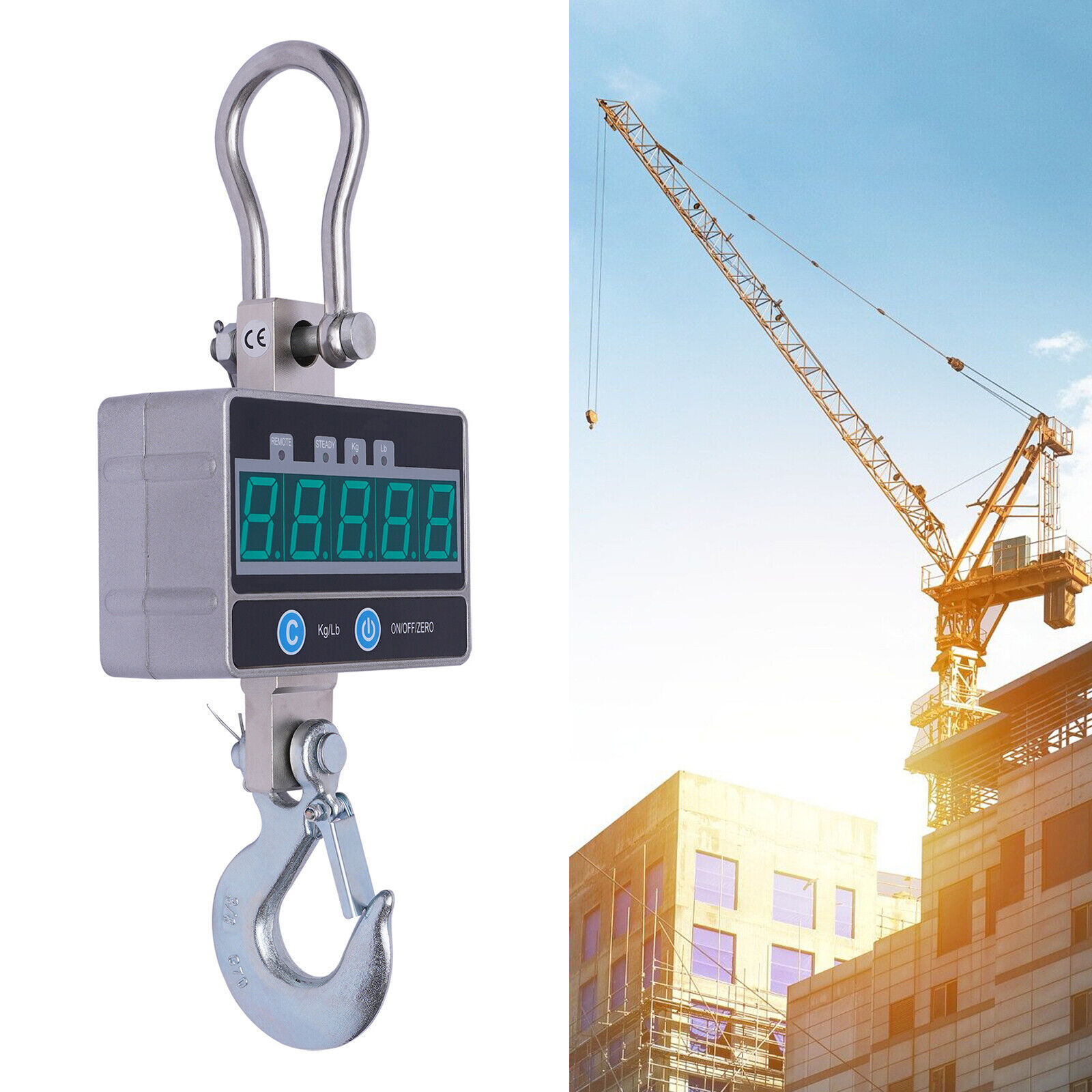 Fichiouy Digital Crane Scale Lifting Scale with Charging Cable & Remote ...