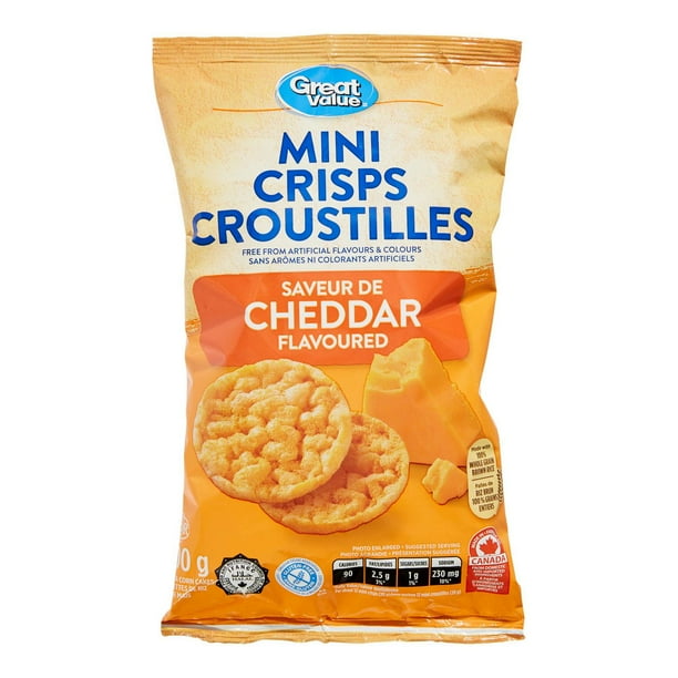 Great Value Cheddar Flavoured Mini Crisps, 100 g - Walmart.ca