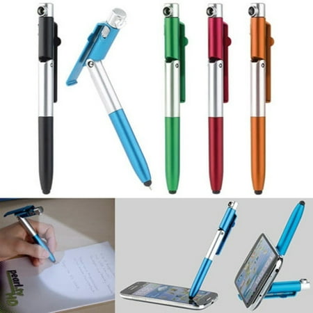 Stylet stylo à bille pliable 4 en 1 (lampe de poche + support) pour ...