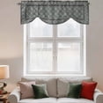Bohemian Tie Up Valance Curtains Green Vintage Flowers Texture ...