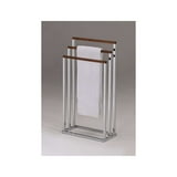 KB BS-1353 33 x 17.7 x 8.26 in. Towel Stand - Chrome & Walnut - Walmart.com