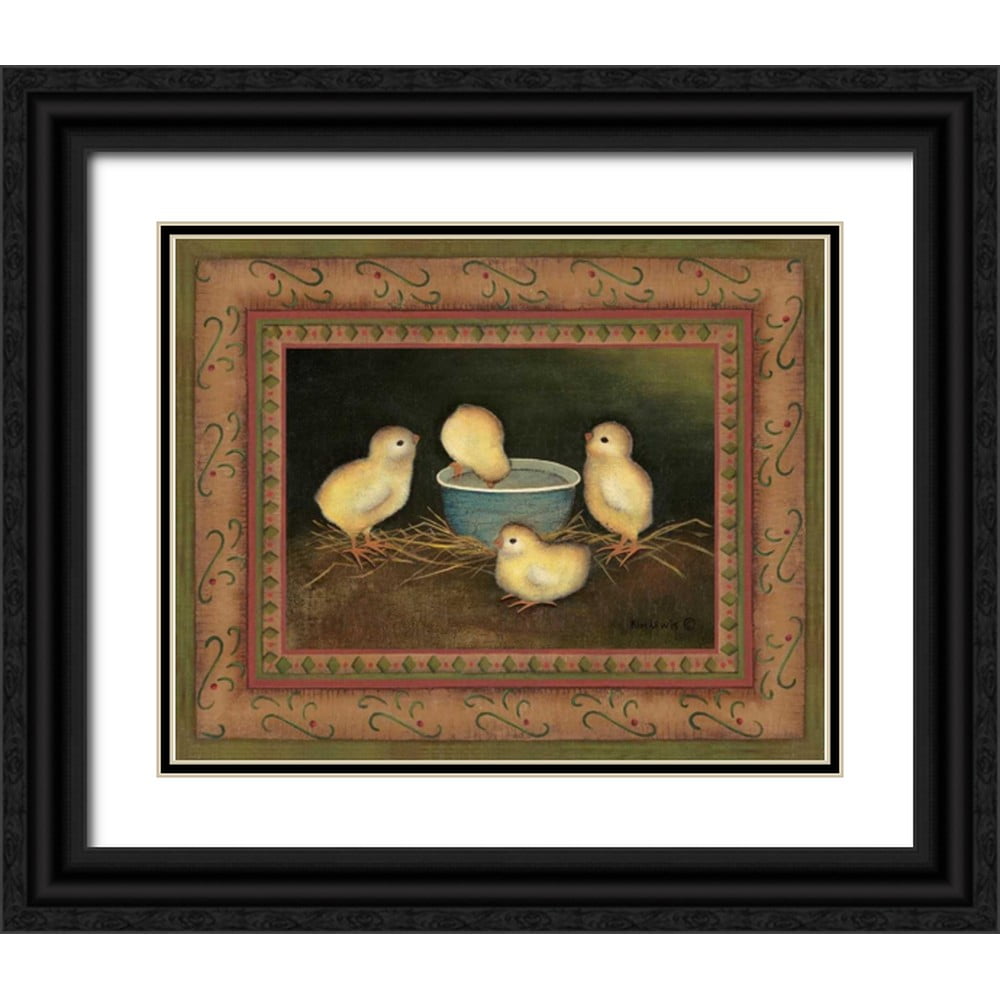 Lewis, Kim 18x15 Black Ornate Wood Framed with Double Matting Museum ...