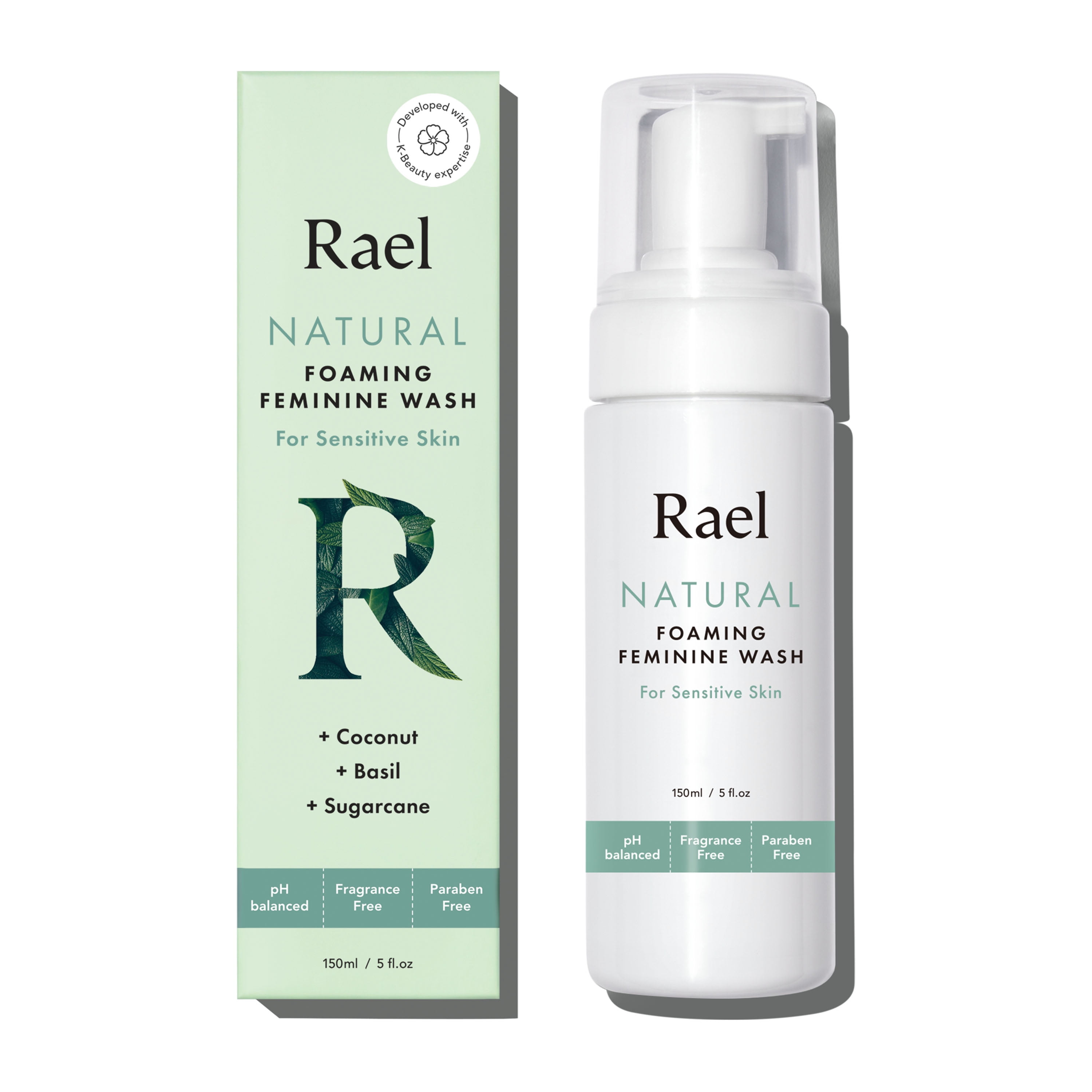 Rael Natural Foaming Feminine Wash for Sensitive Skin, 5 fl oz ...