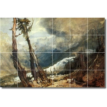 Ceramic Tile Mural-Joseph Turner Landscapes Painting 373. 48" w x 72" h ...