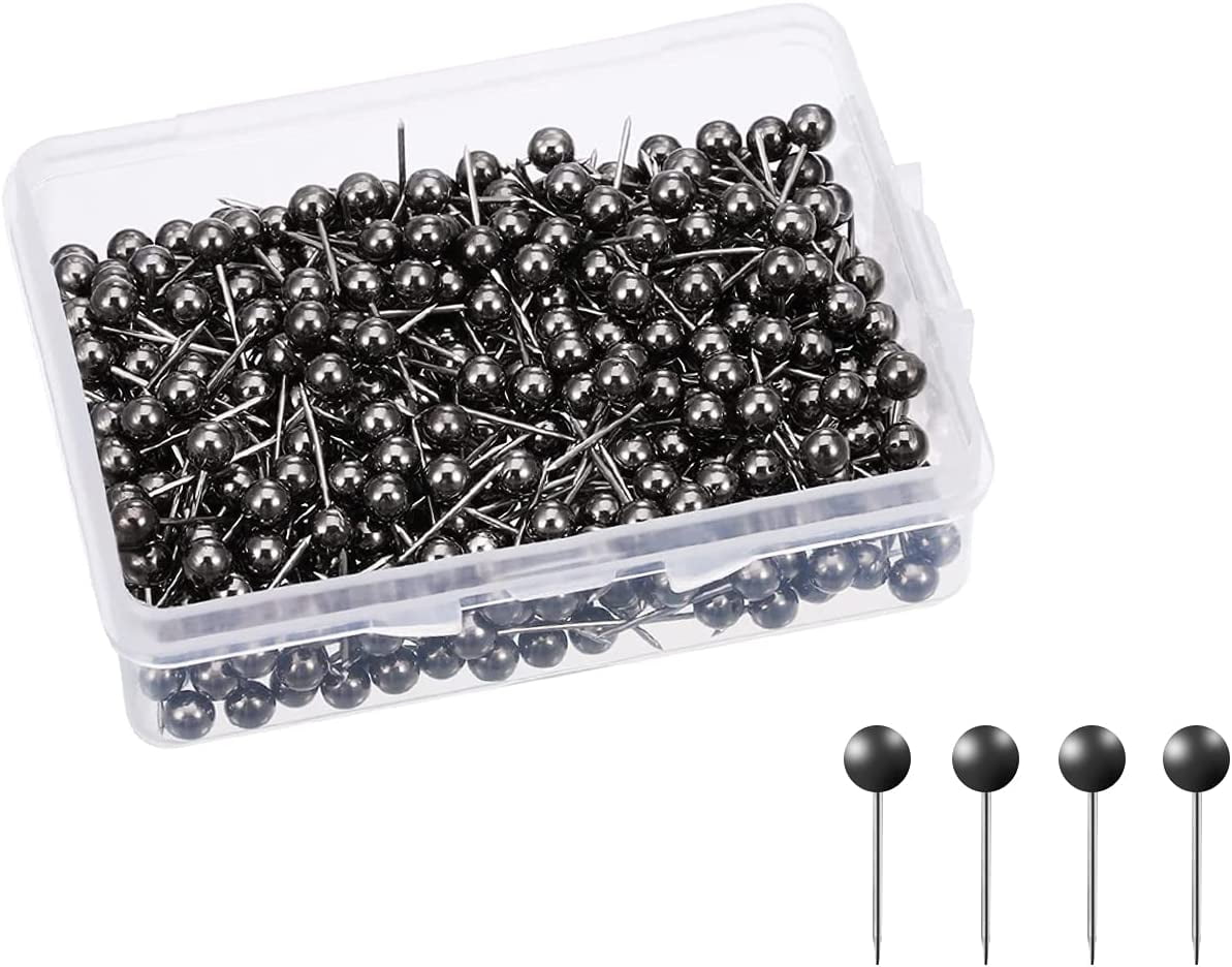 500Pcs Round Pearl Head Pins Bulk Creative Map Tacks Push Pin with ...