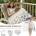 Blue Flowers Wearable Blanket, Eucalyptus Leaves Farmhouse Retro ...