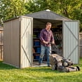 Homall 8 x 6 ft Outdoor Storage Shed, Durable Patio Metal Storage Shed ...