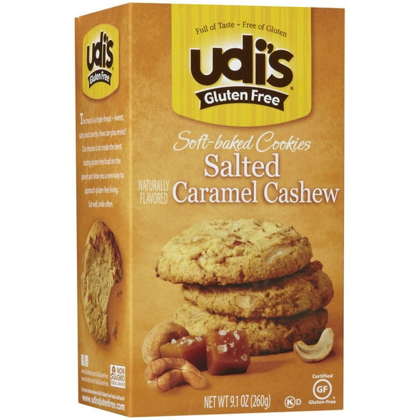 Udi's Salted Caramel Cashew Cookies, UDI's Soft-baked Cookies 260 g ...