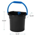 HMTtie 5.8-Gallon Flat Back Water Bucket with Built-in Hose Clip and ...