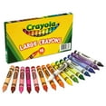 "Crayola Large Crayons, 16 Vibrant Multicolor Assortment, 4"" x 0.44 ...