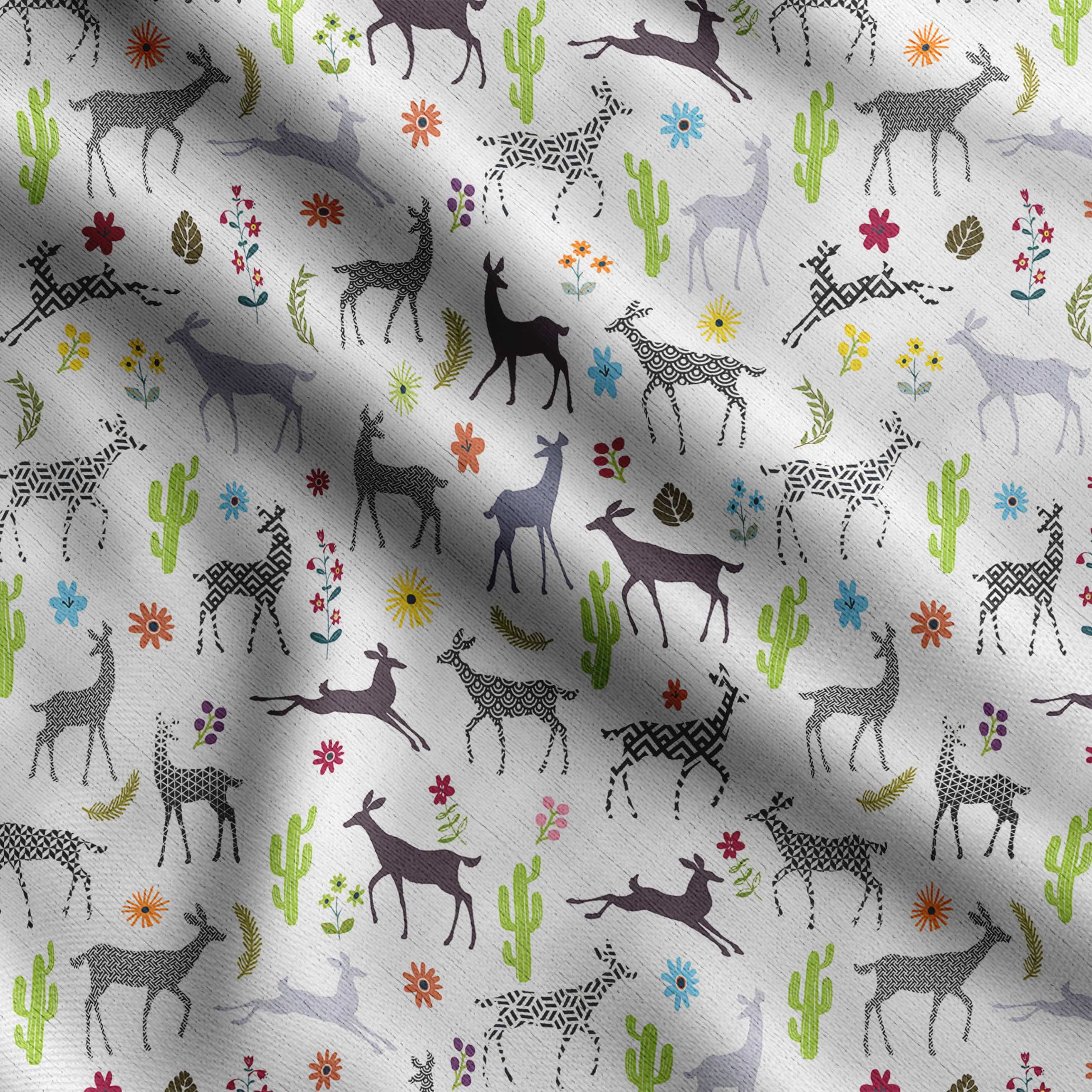Soimoi Llama Alpaca Print,Cotton Poplin, Sewing Fabric Sold by The Yard ...