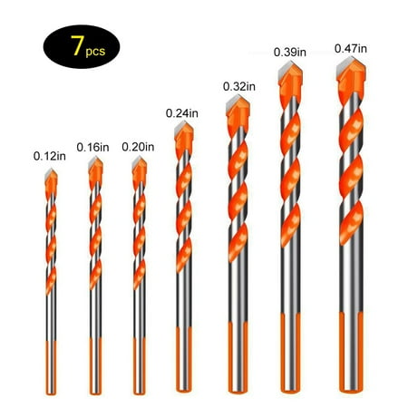 Glass Drill Bit Set Triangular Bit Alloy Non-slip Ceramic Drilling ...