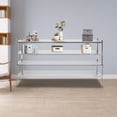2 Tier 88lbs Stainless Steel Shelving Adjustable Shelf Storage 71*12*23 ...