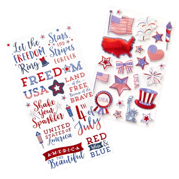 12 Pack: Americana Sticker Pack by Recollections™ - Walmart.com