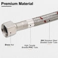 40" Length Faucet Supply Lines 3/8" Comp x M10 Male Connector Line ...