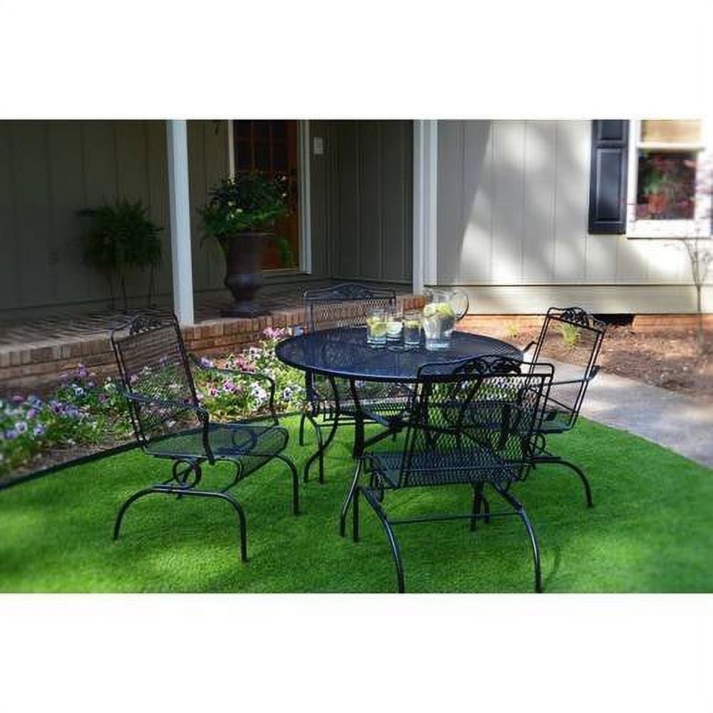Arlington House Wrought Iron Outdoor 5 Pc Action Dining Set Charcoal Walmart