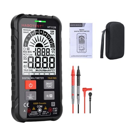 HT112B Digital Display Backlight Multimeter Current Hz Capacitance ...
