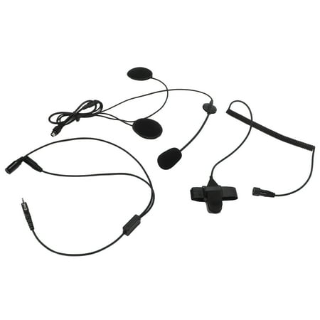 Motorcycle Earpiece Microphone, Fydun 2 Pin PTT Black Bike Helmet ...