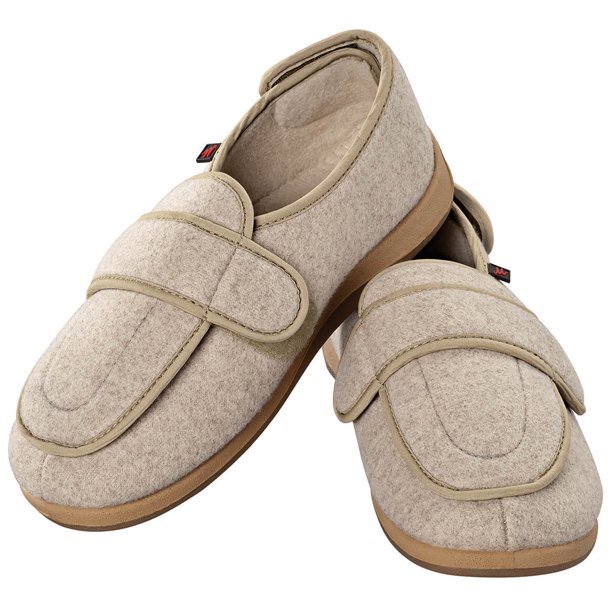 Silver Steps Adjustable Edema Slippers, Beige, XL - Walmart.com