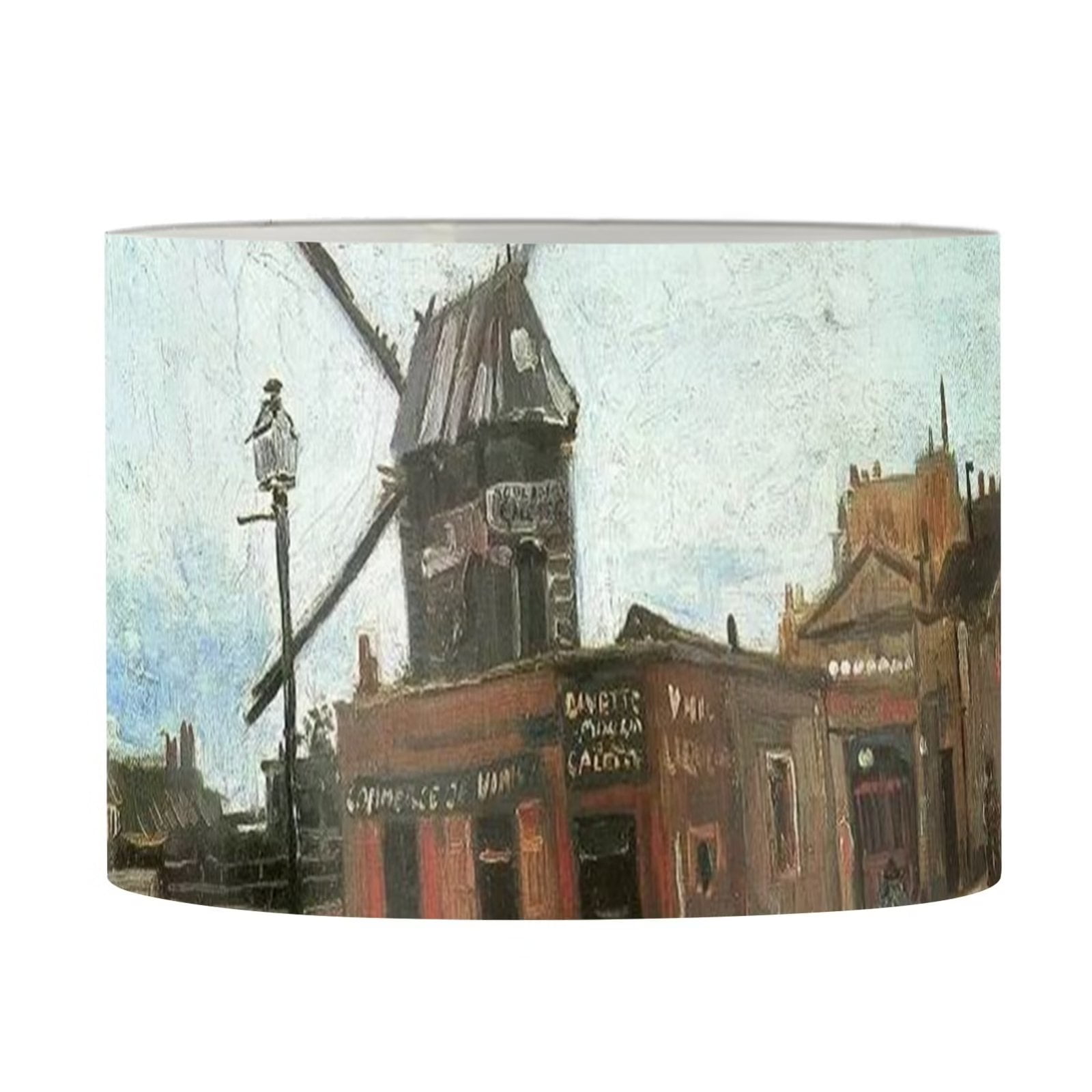 NETILGEN Town of Windmill Cylinder Lamp Shade for Bedroom Christmas ...