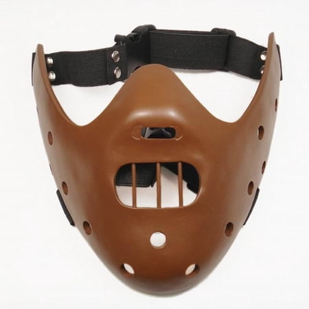 Resin Hannibal Lecter Mask Replica(coffee)+Gmask Helmet Keychain ...