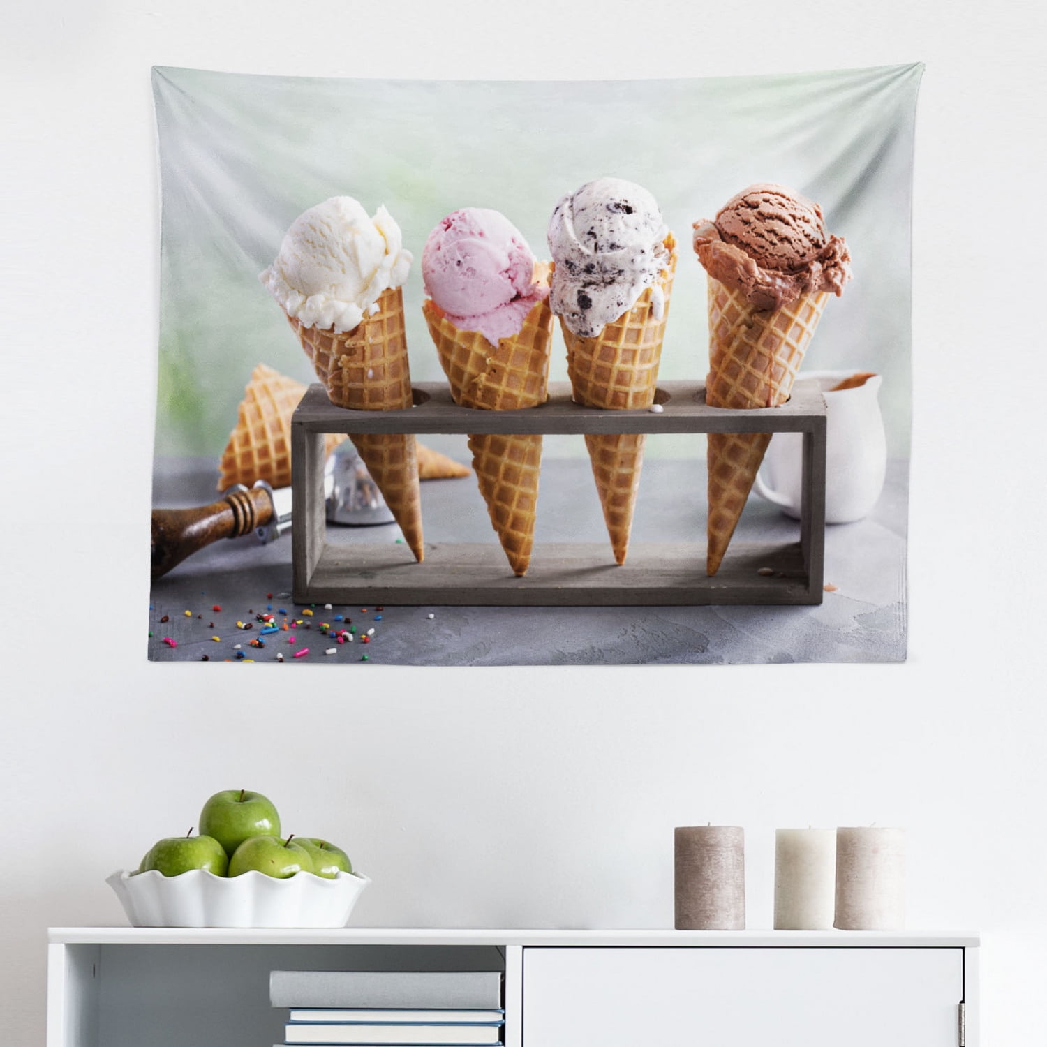 Art & Collectibles Prints Kitchen Decor Ice Cream Cone Wall Art Print ...
