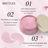 BREYLEE Rose Eye Mask, Hydrating Skin Care Pads for Puffiness, Dark ...