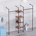 Mulaxen Wall Mounted Clothing Rack Multipourpose Heavy Duty Clothes ...