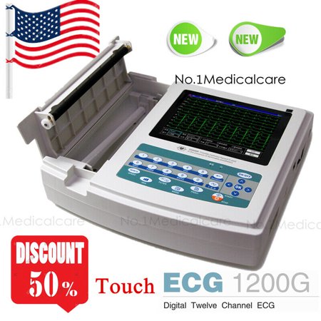 FDA Digital 12-lead 12-channel Electrocardiograph ECG/EKG Machine ...