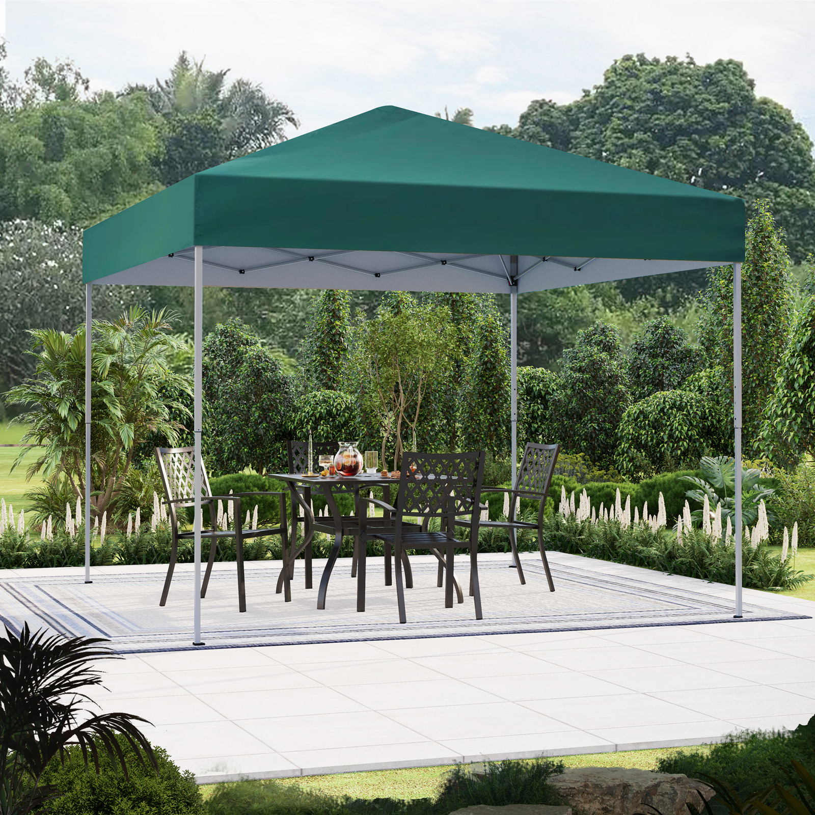 MF Studio 10x10 Straight Leg Popup Canopy with Wheeled Carry Bag Green ...